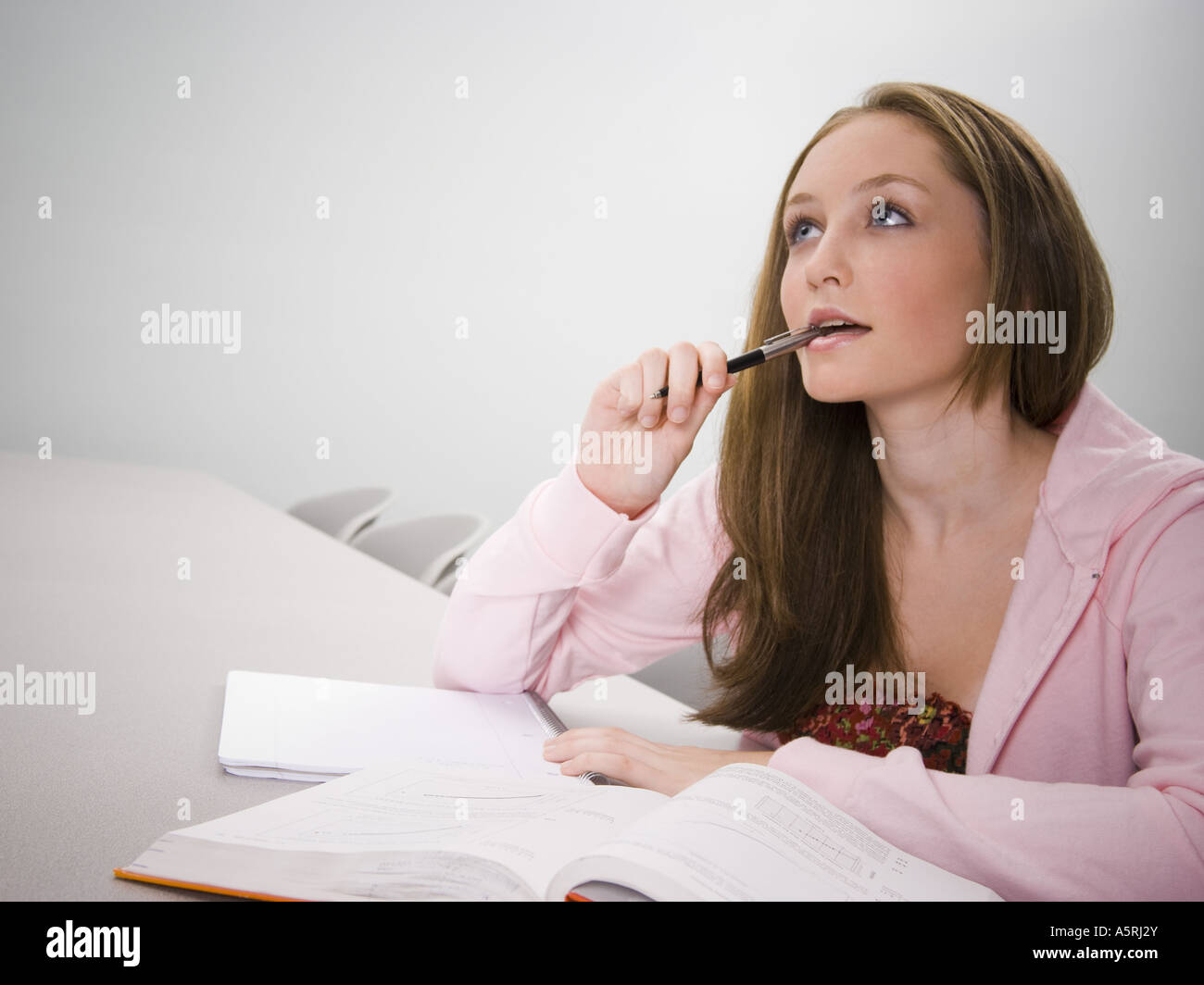 Female college student thinking Stock Photo - Alamy Female college student thinking Stock Photo - Alamy