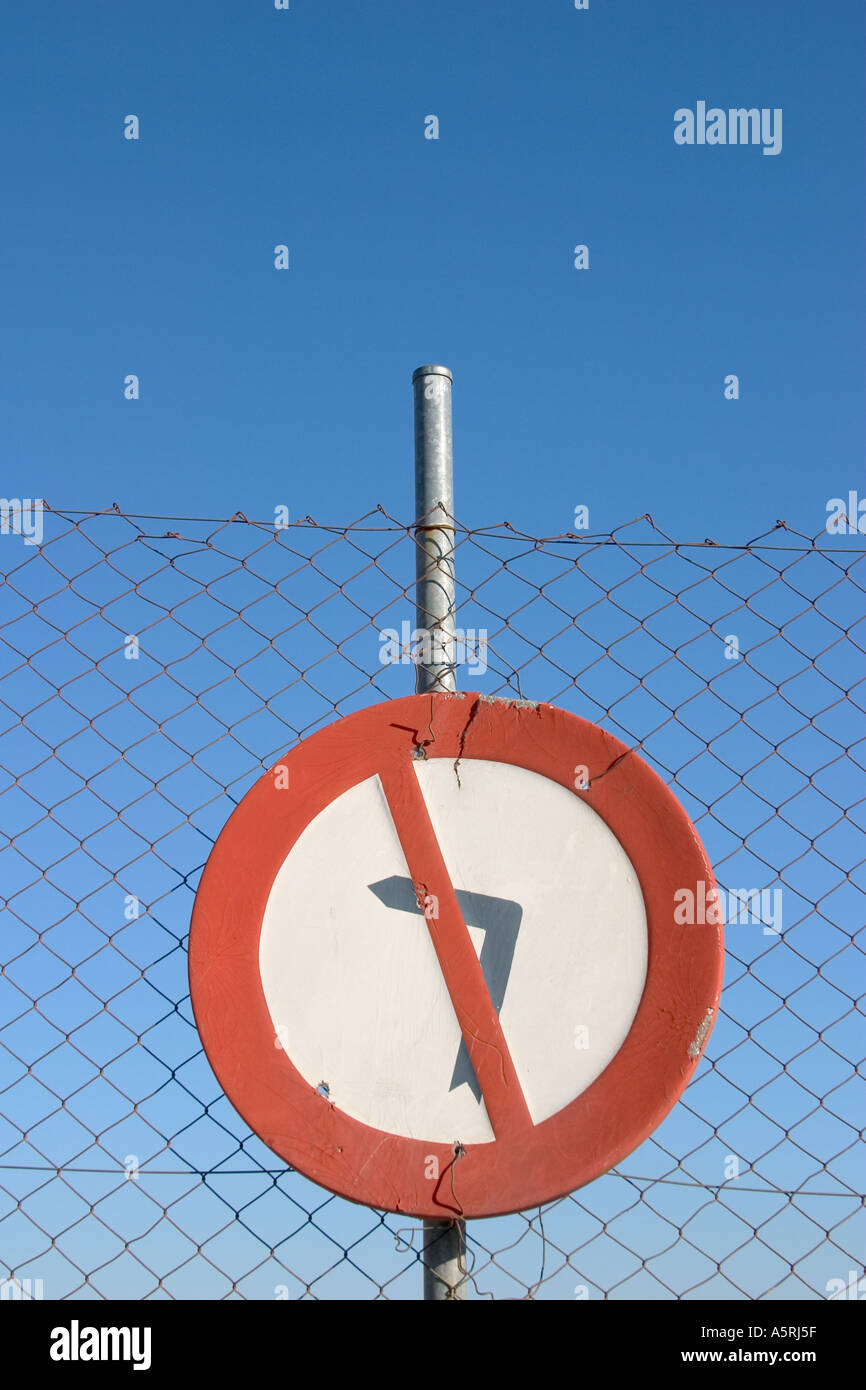 No Left Turn traffic sign Stock Photo - Alamy