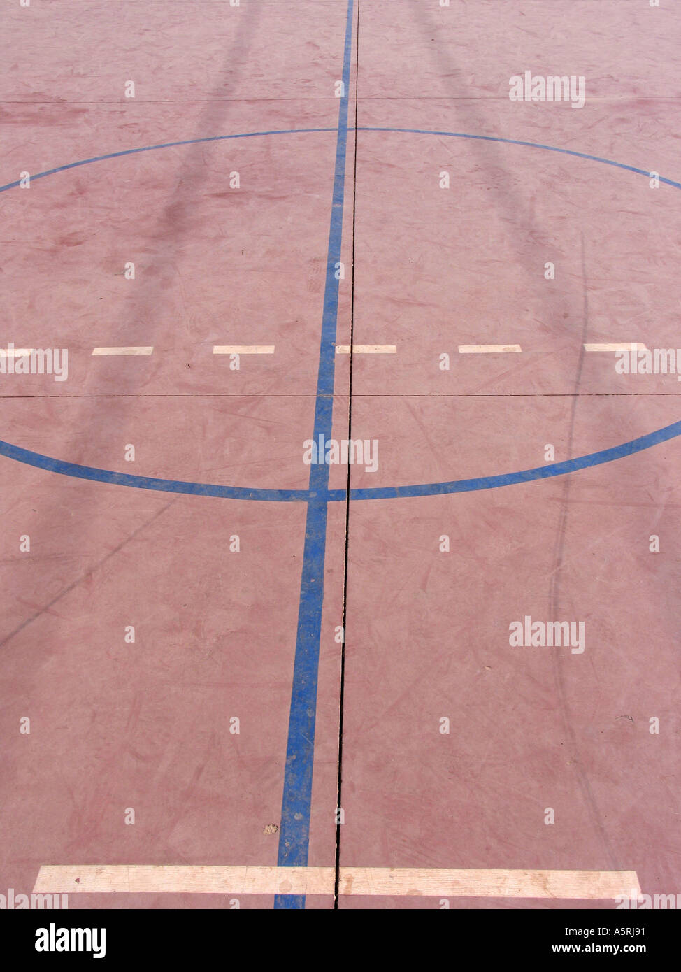 Markings on multi sport court surface Stock Photo - Alamy