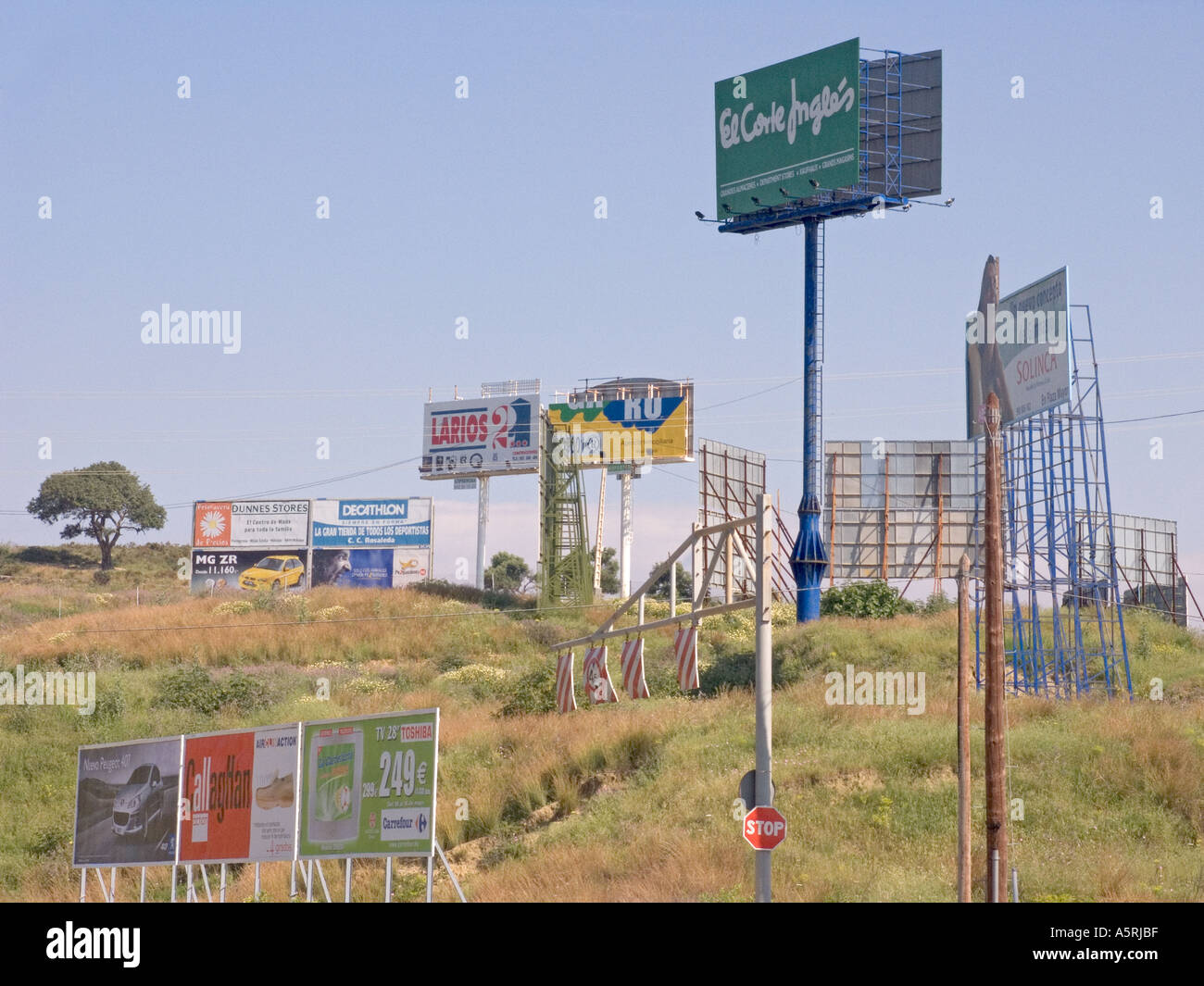 Roadside billboards in Spain Stock Photo - Alamy