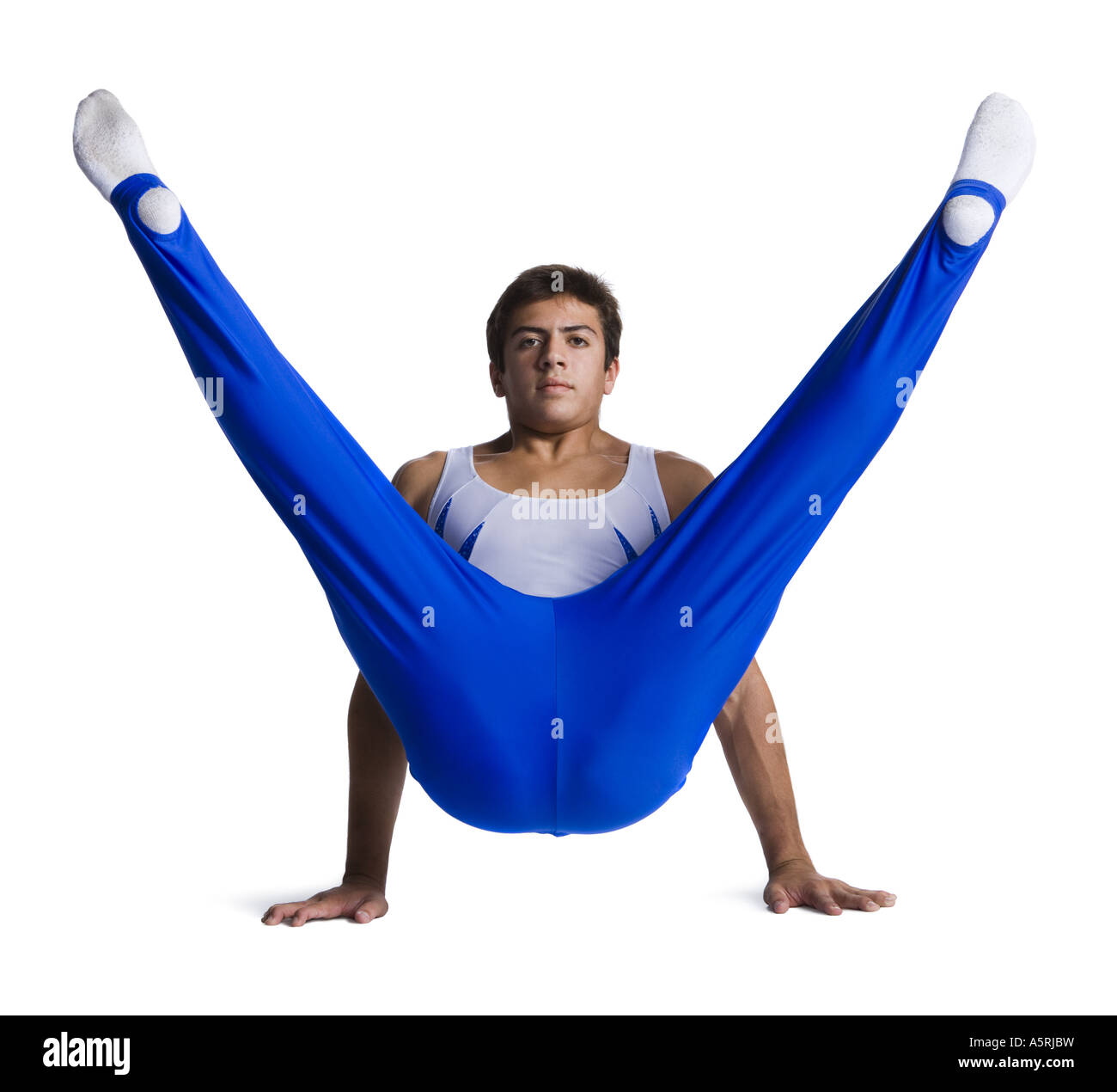 Male gymnast doing floor exercises Stock Photo - Alamy