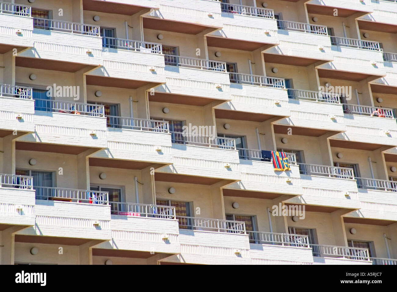 Balconies on apartment building Stock Photo - Alamy