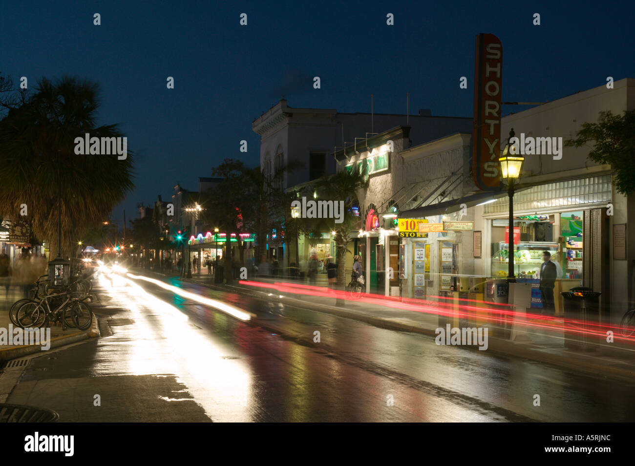Duval street night key west hi-res stock photography and images - Alamy
