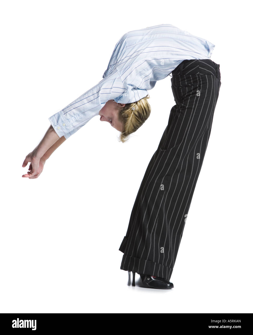 Female contortionist businesswoman Stock Photo - Alamy