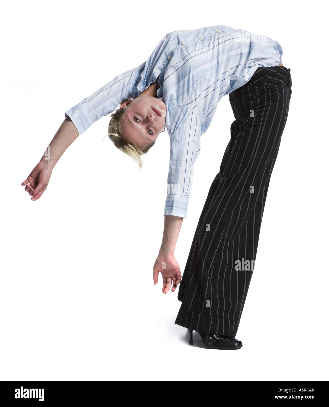 Female contortionist businesswoman Stock Photo - Alamy