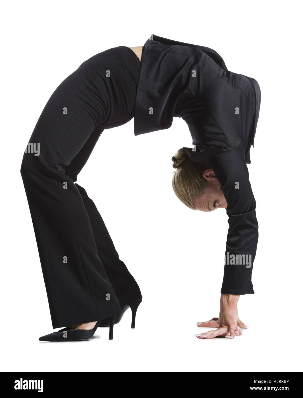 Female contortionist businesswoman Stock Photo - Alamy