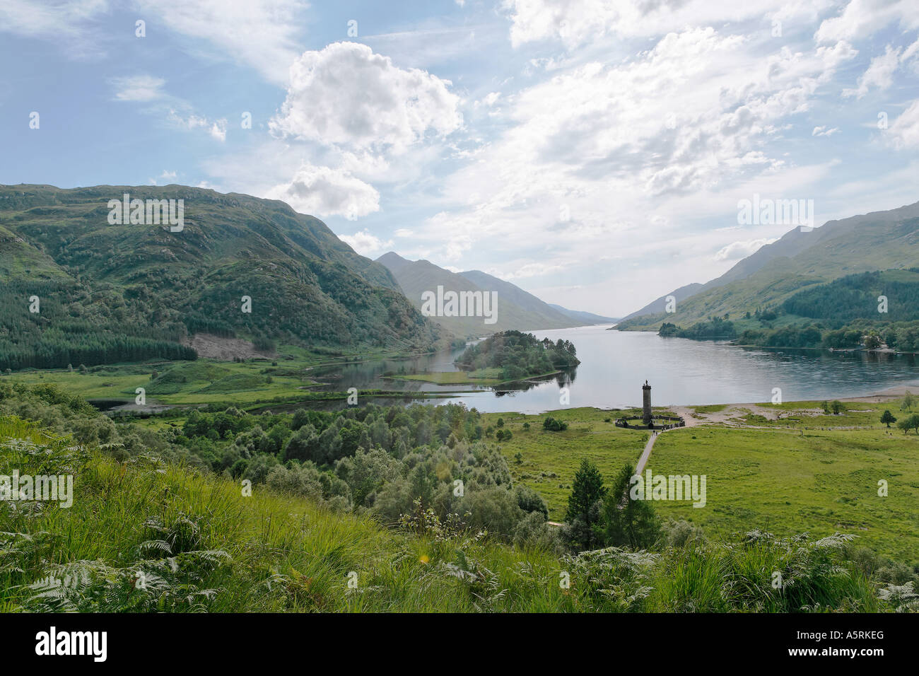 Bonnie Prince Charles Edward Stuart's Glenfinnan Monument Depicting A ...