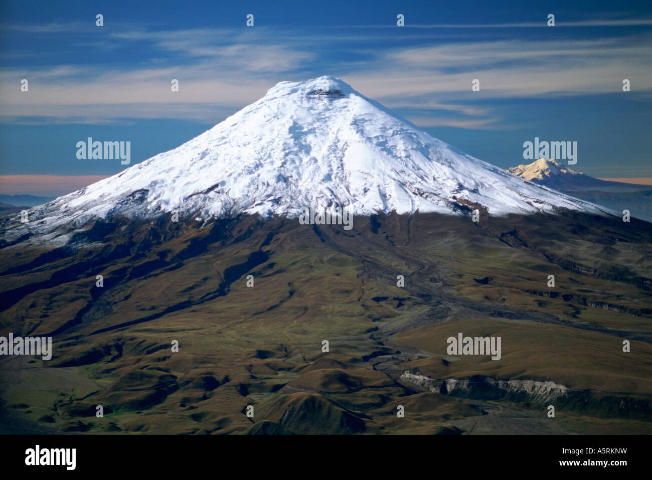 Cotopaxi and Chimborazo volcanoes Ecuador Stock Photo - Alamy