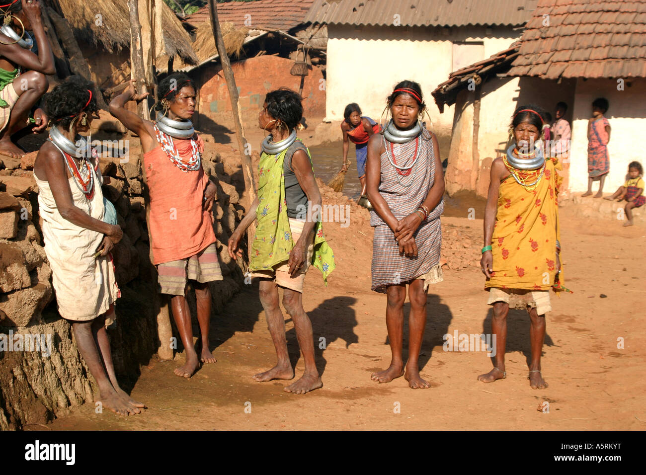 Primitive Gadaba women wearing traditional jewellery in their remote ...
