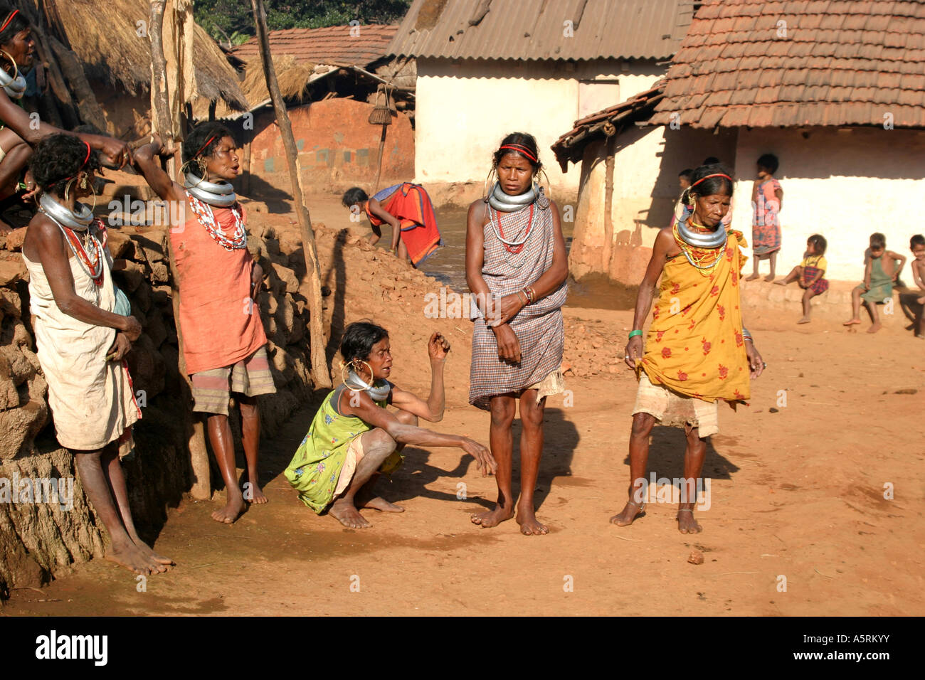 Primitive Gadaba women wearing traditional jewellery in their remote ...