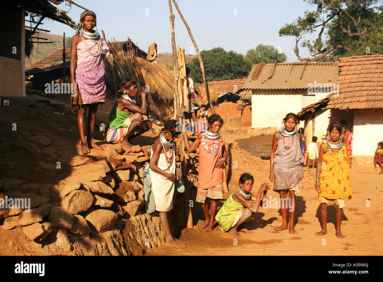 Primitive Gadaba women wearing traditional jewellery in their remote ...