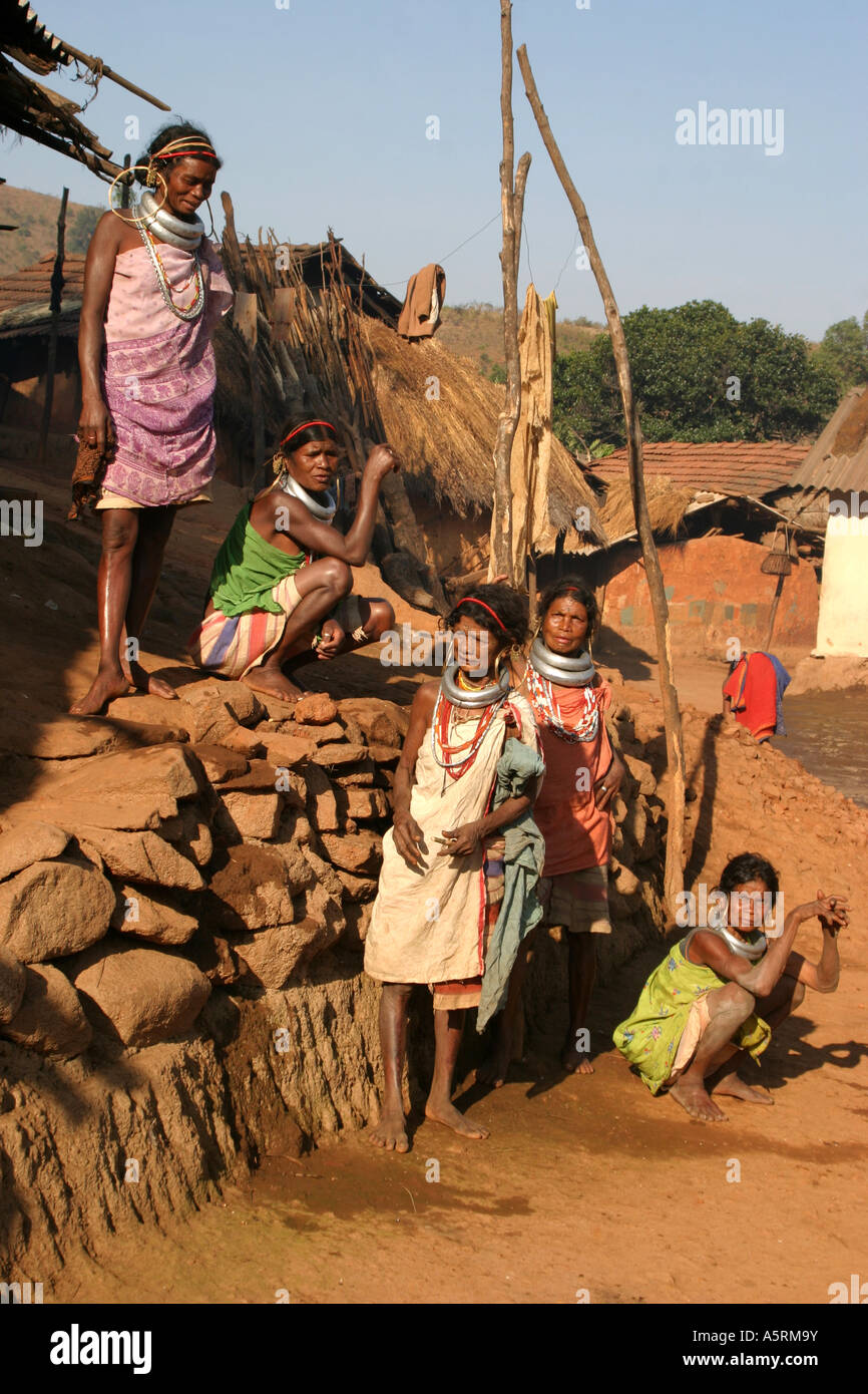 Primitive Gadaba women wearing traditional jewellery in their remote ...