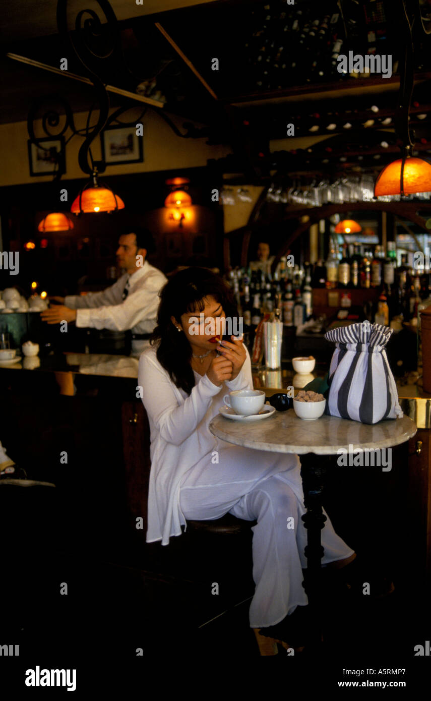 INSIDE CAFE IN SOHO, LONDON Stock Photo - Alamy