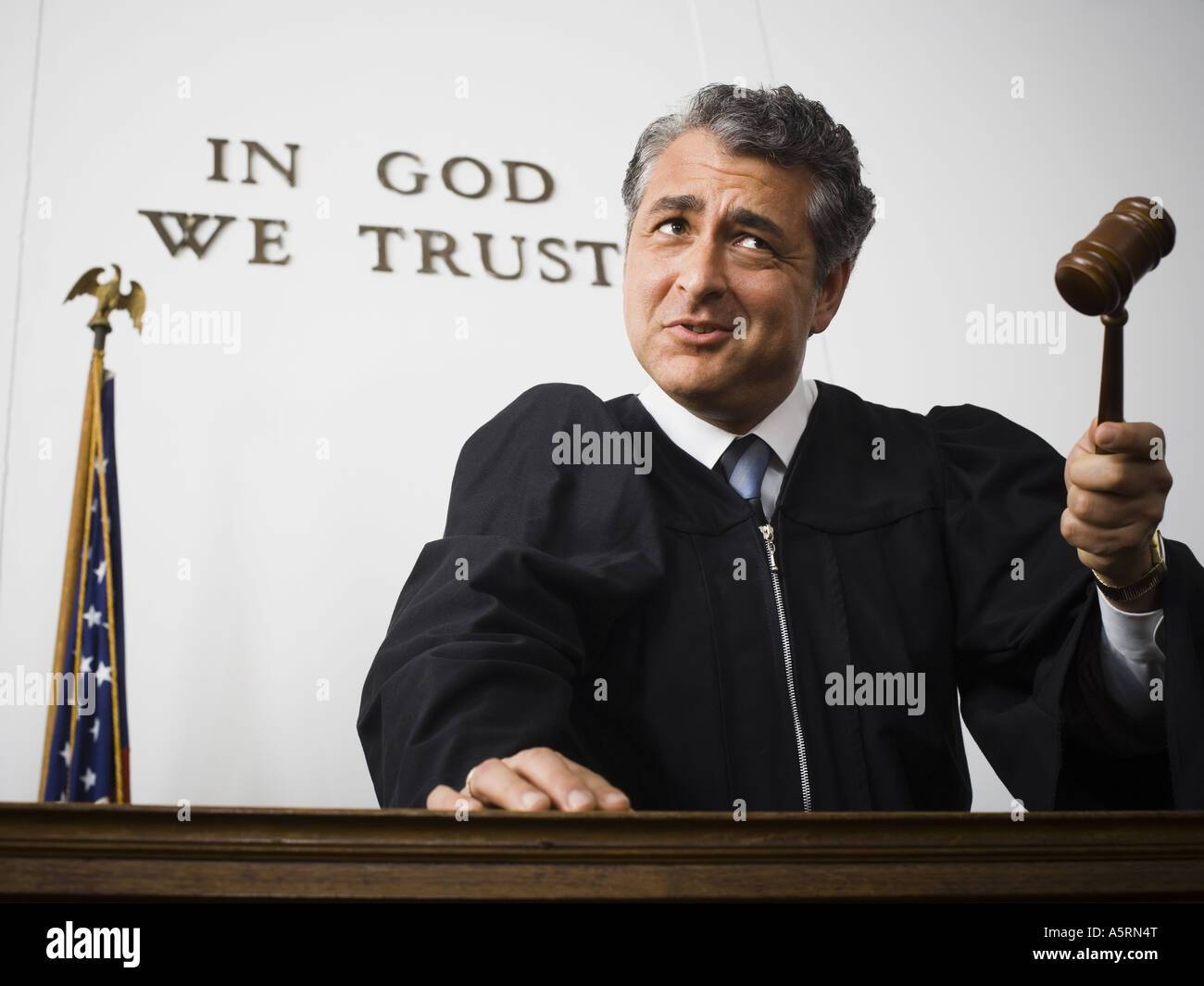 Judge with gavel Stock Photo - Alamy