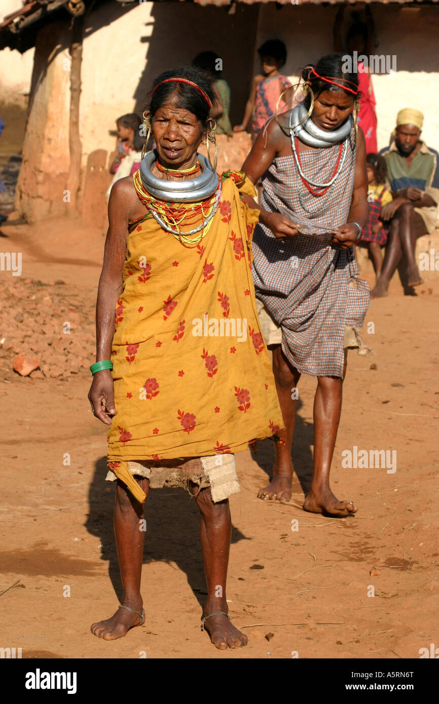 Primitive Gadaba women wearing traditional jewellery in her remote ...