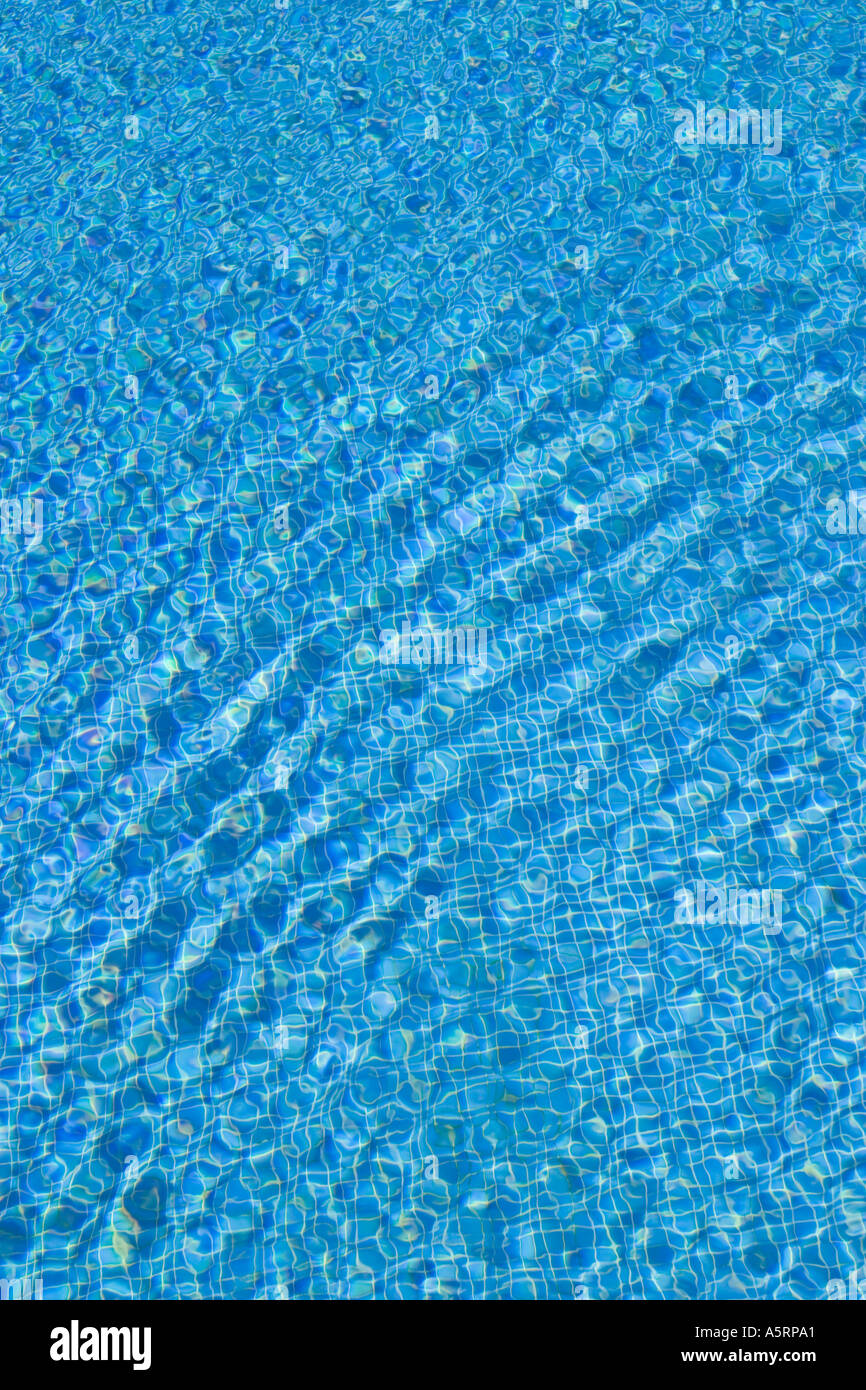 Pattern created by ripples in swimming pool Stock Photo - Alamy
