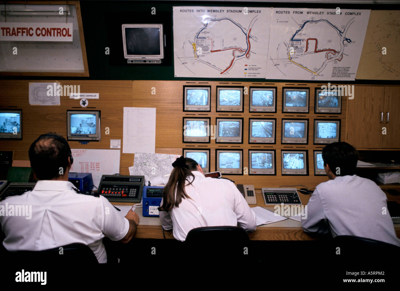 TRAFFIC CONTROL CENTRE WEMBLY STADIUM LONDON Stock Photo - Alamy