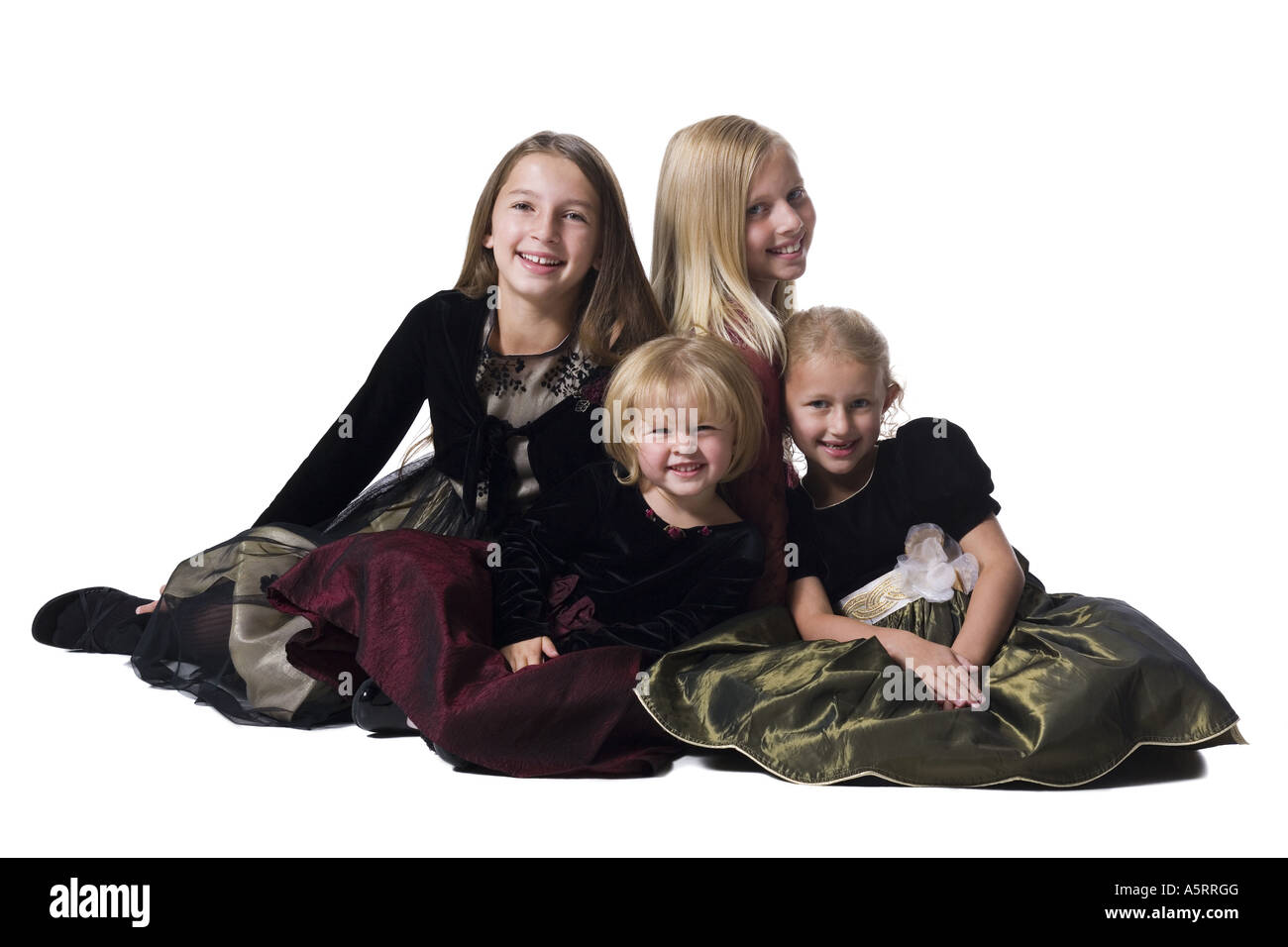 Four family portraits Cut Out Stock Images & Pictures - Alamy