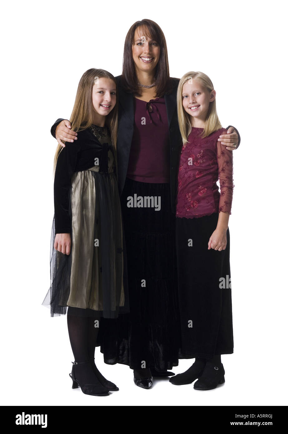 Family portrait of mother and daughters Stock Photo - Alamy