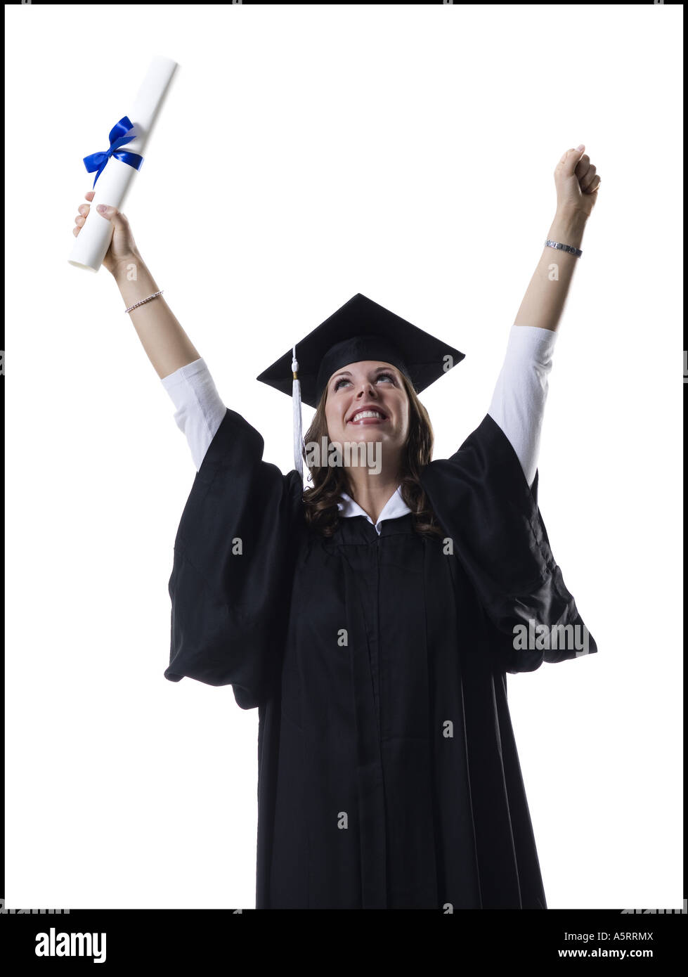 Female student celebrating graduation Stock Photo - Alamy