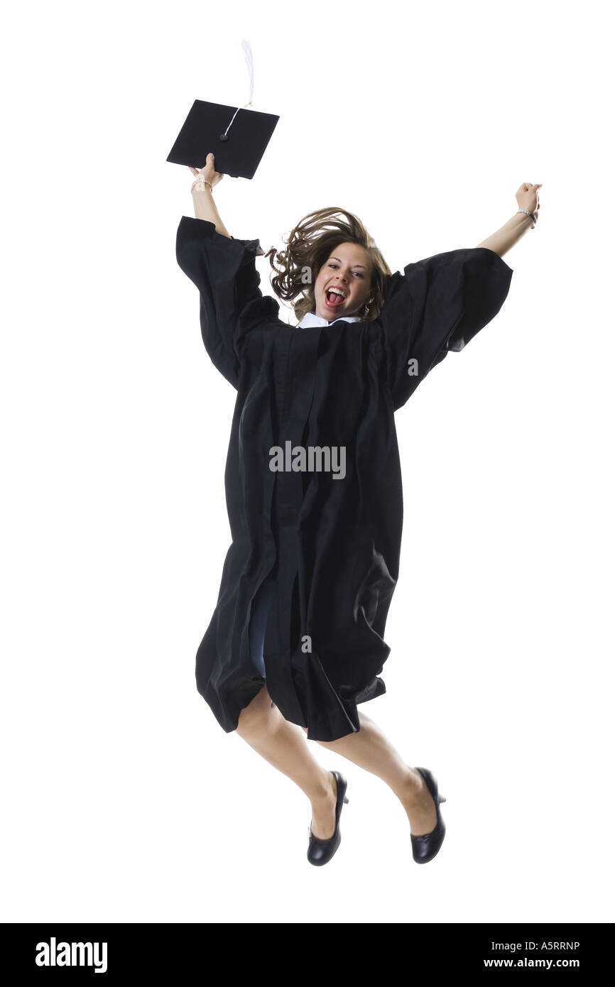 Female student celebrating graduation Stock Photo - Alamy
