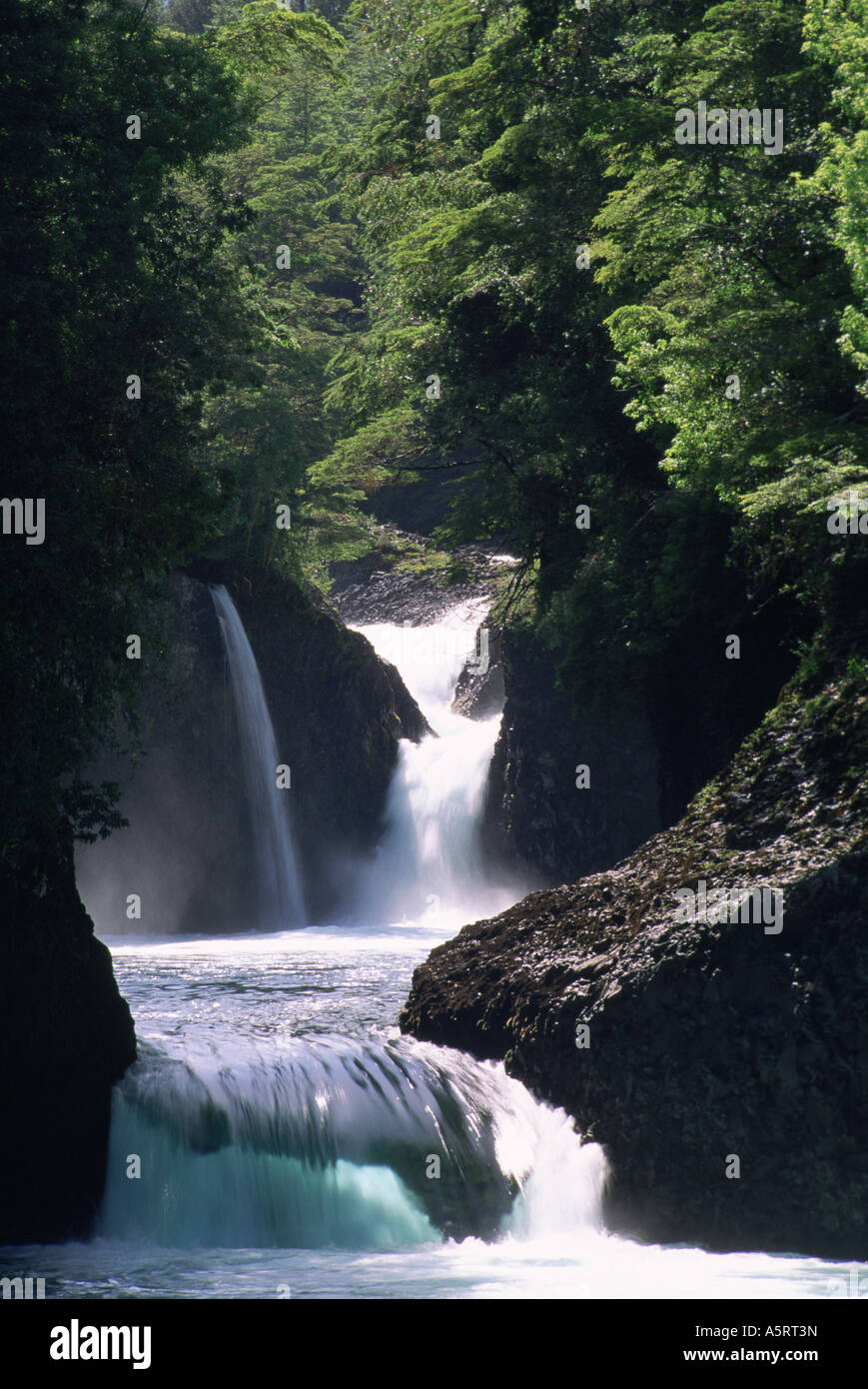 Huilo huilo waterfall hi-res stock photography and images - Alamy