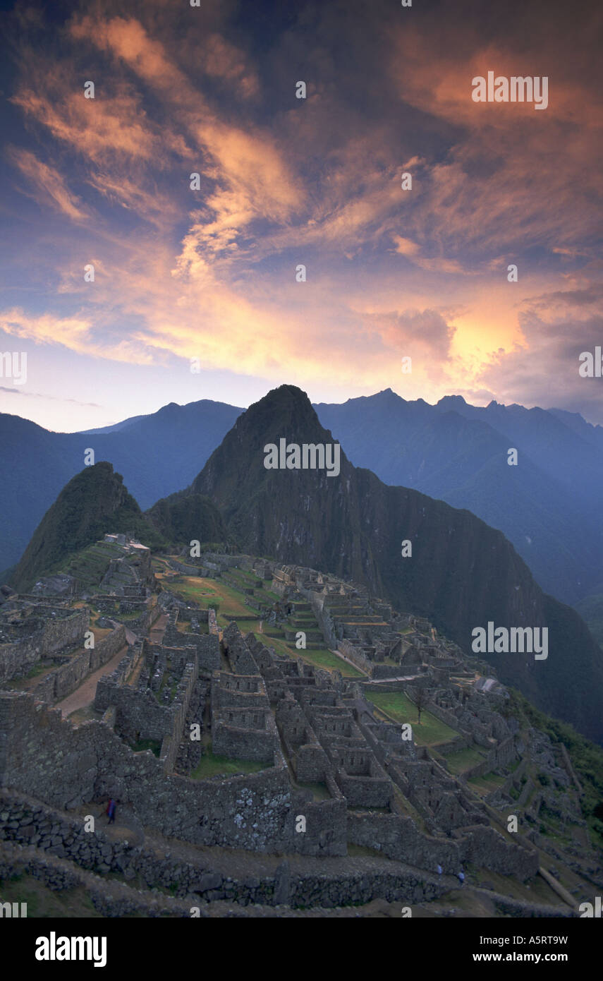 Sunset over Machu Picchu Peru Stock Photo - Alamy
