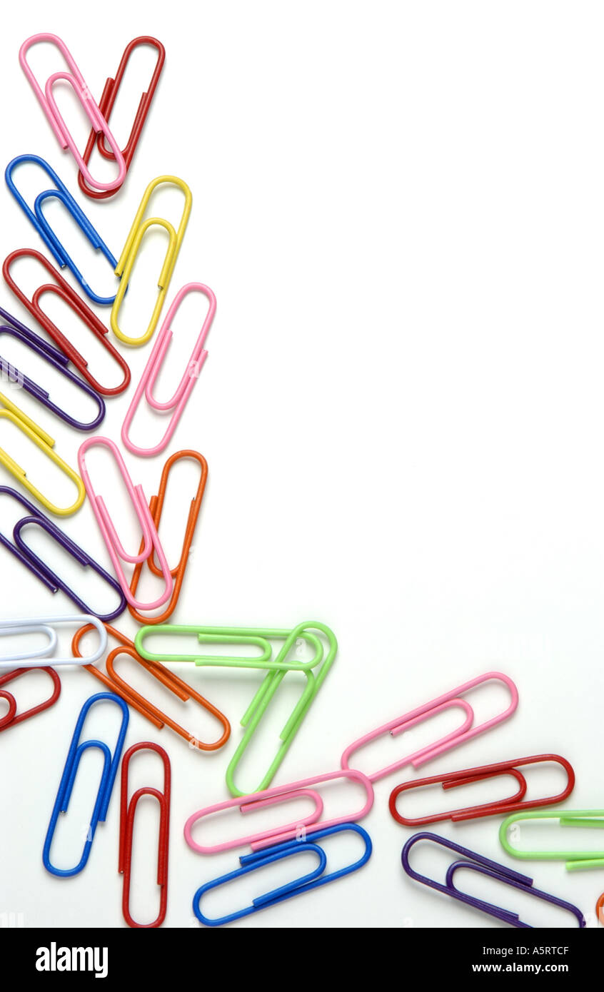 Coloured paper clips Stock Photo - Alamy