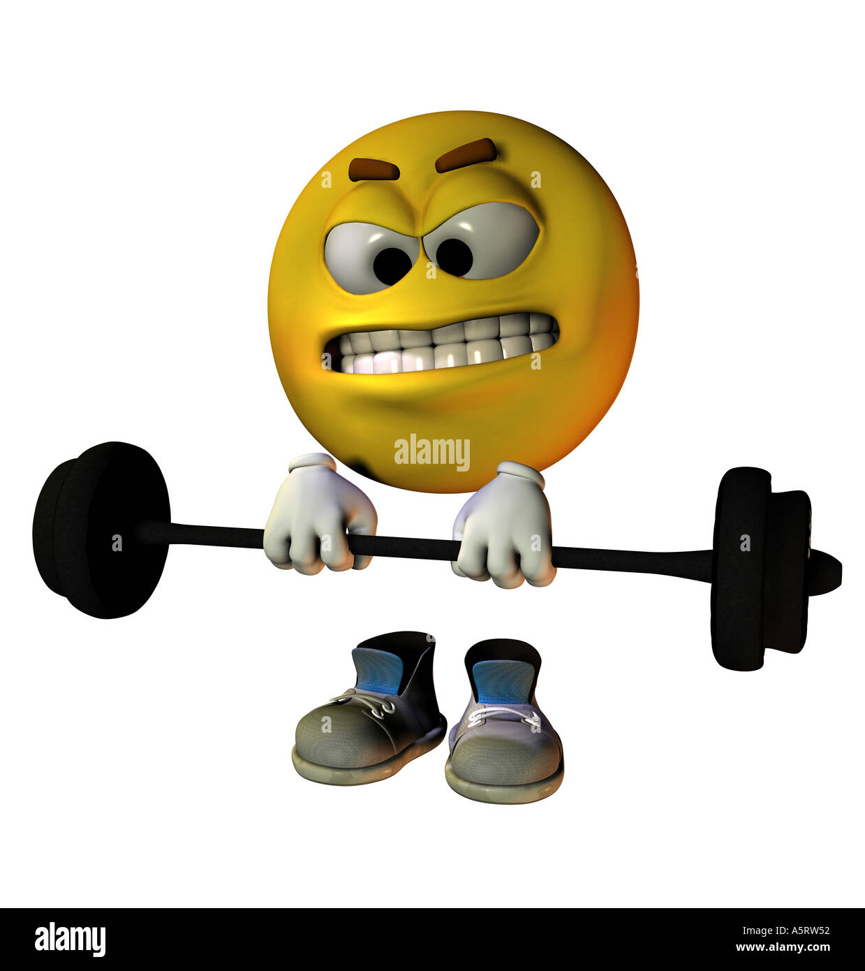 Smiley face lifting weight hi-res stock photography and images - Alamy