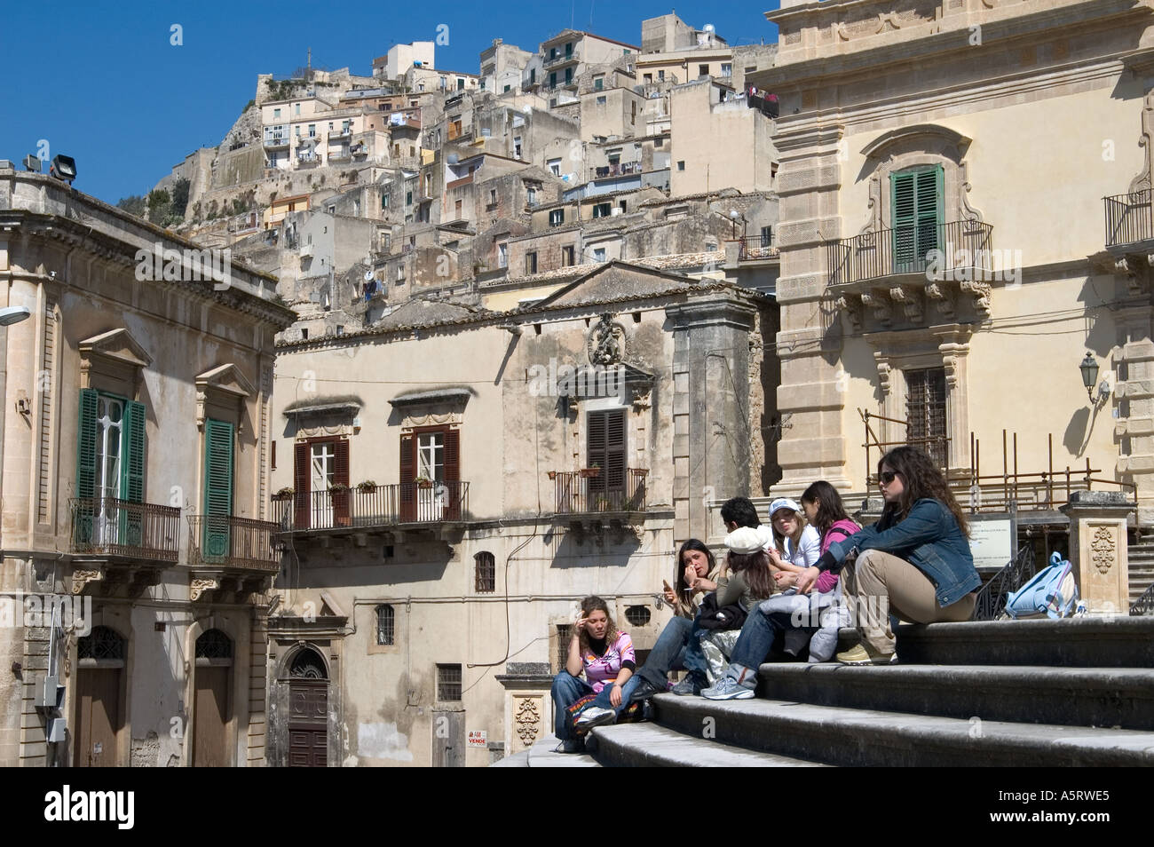 In the old town of Modica Italy Stock Photo - Alamy