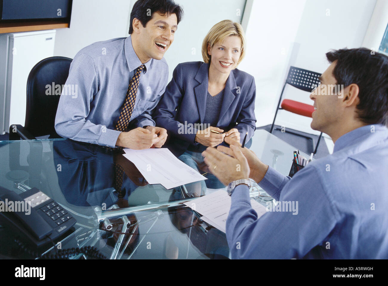 Interview desks hi-res stock photography and images - Alamy