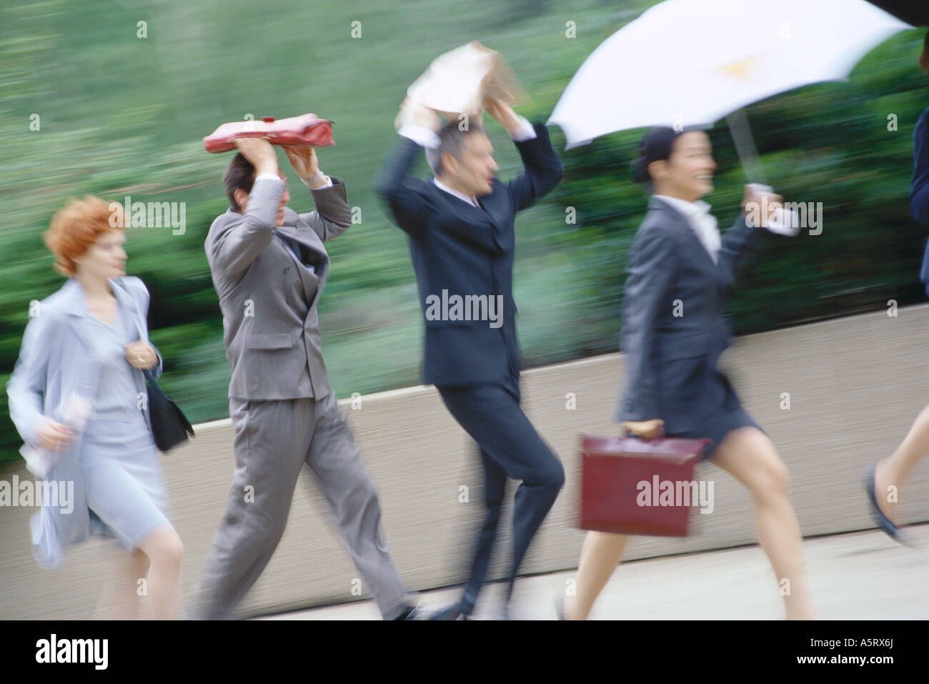 Businessman Running Rain High Resolution Stock Photography and Images ...