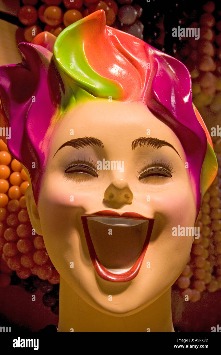 Laughing female dummy Stock Photo - Alamy