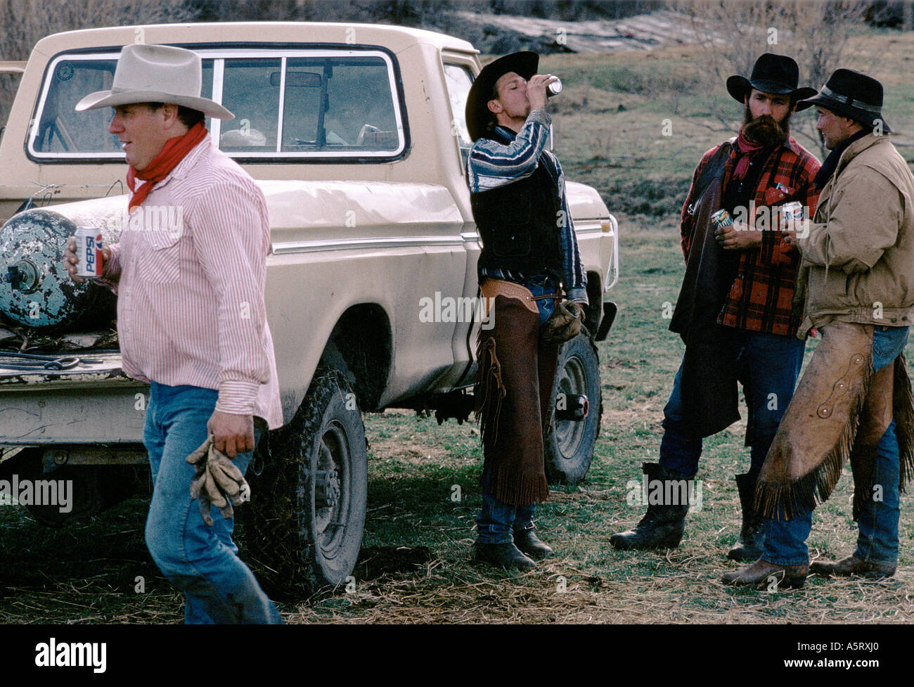 COWBOYS MONTANA USA CATTLE RANCHING THE RANCH HANDS HAVE FINISHED ...