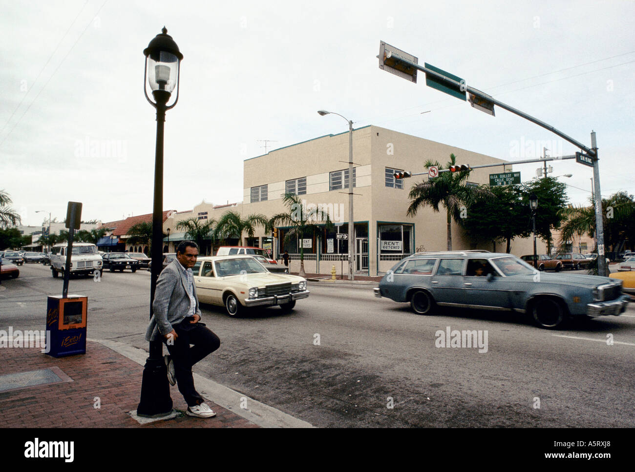 CUBAN EXILE COMMUNITY MIAMI A STREET SCENE OF MIAMI S LITTLE HAVANA THE ...