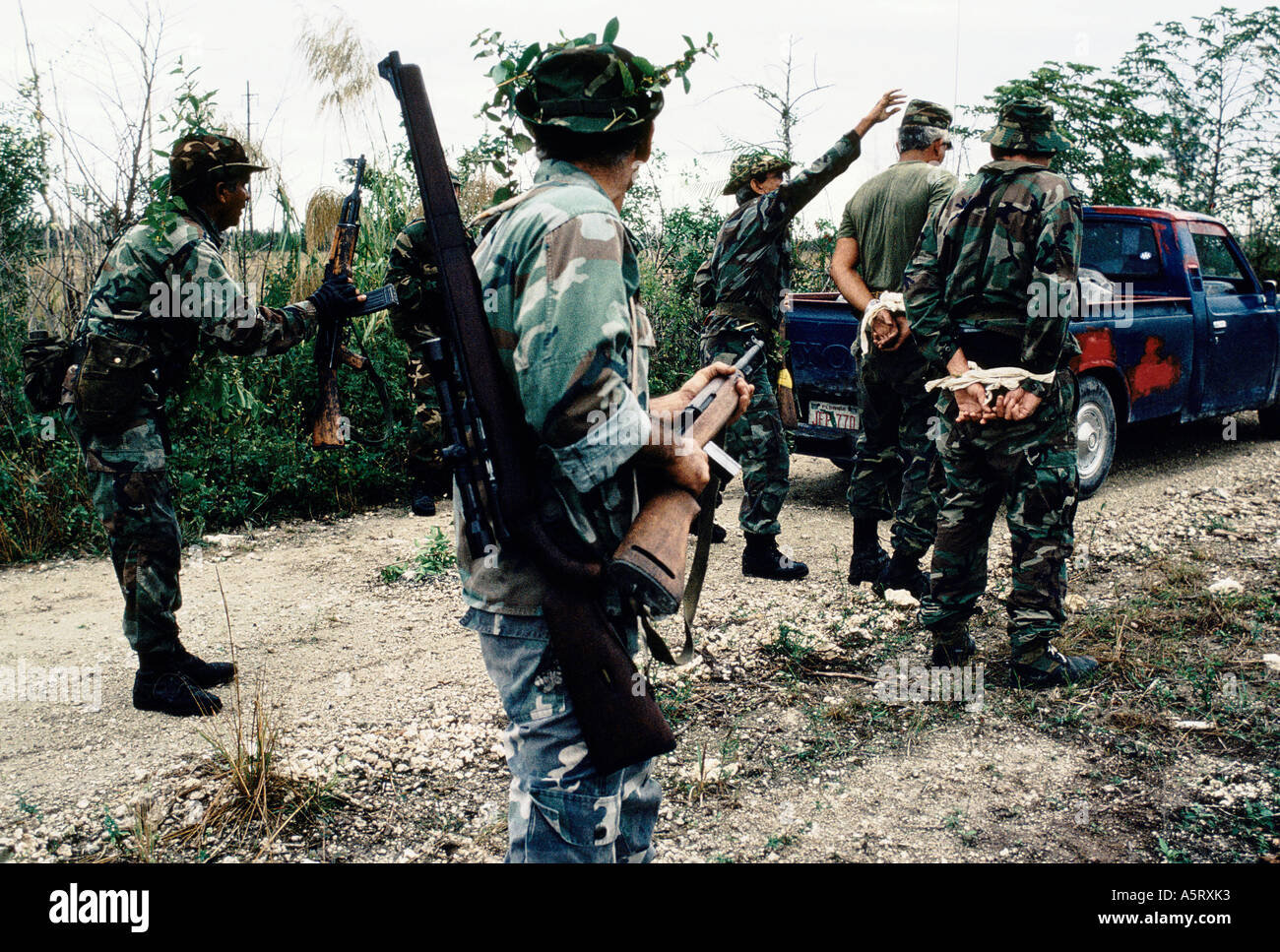 CUBAN EXILE COMMUNITY MIAMI MEMBERS OF ALPHA 66 DURING TRAINING ...