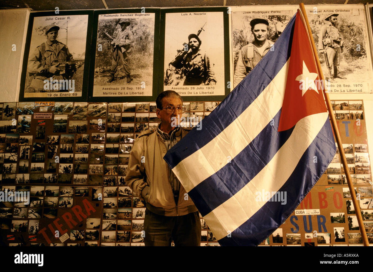 CUBAN EXILE COMMUNITY MIAMI PORTRAIT OF ANDRES NAZARIO SECRETARY ...