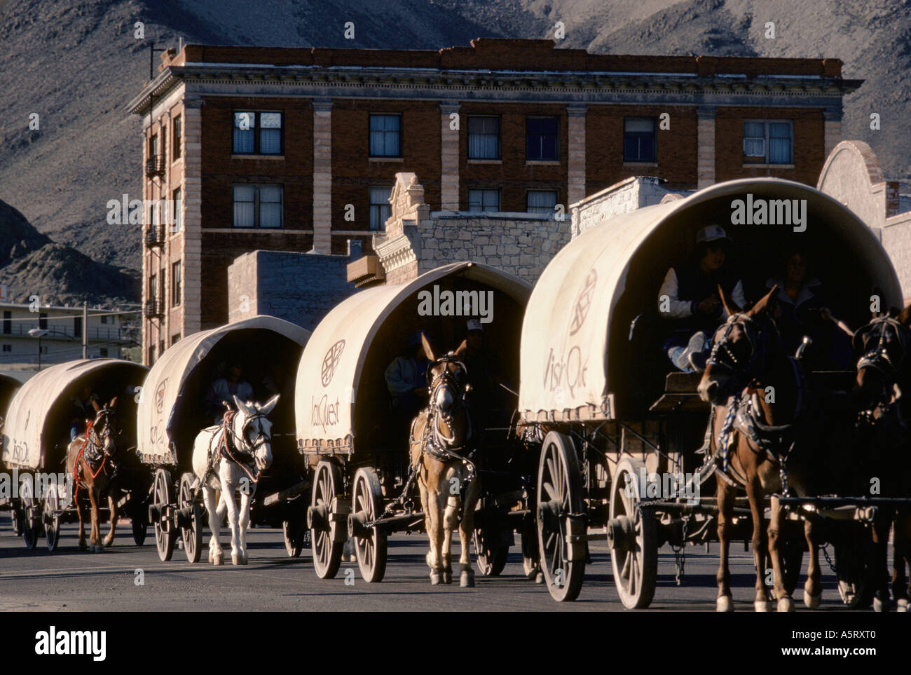 VISION QUEST REHABILITATION PIONEER WAGON TRAIN PROGRAMME Stock Photo ...