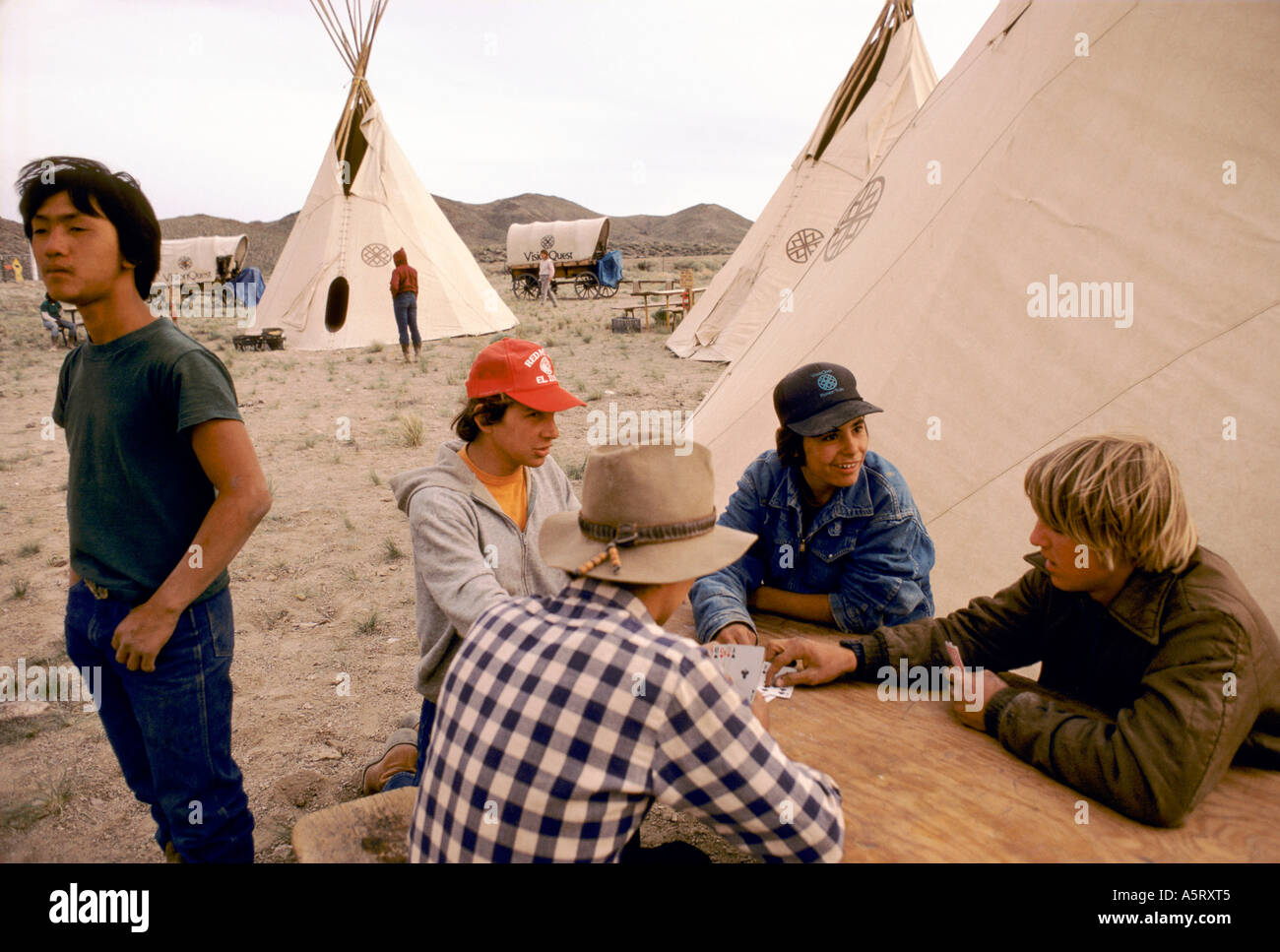 VISION QUEST REHABILITATION PIONEER WAGON TRAIN PROGRAMME Stock Photo ...
