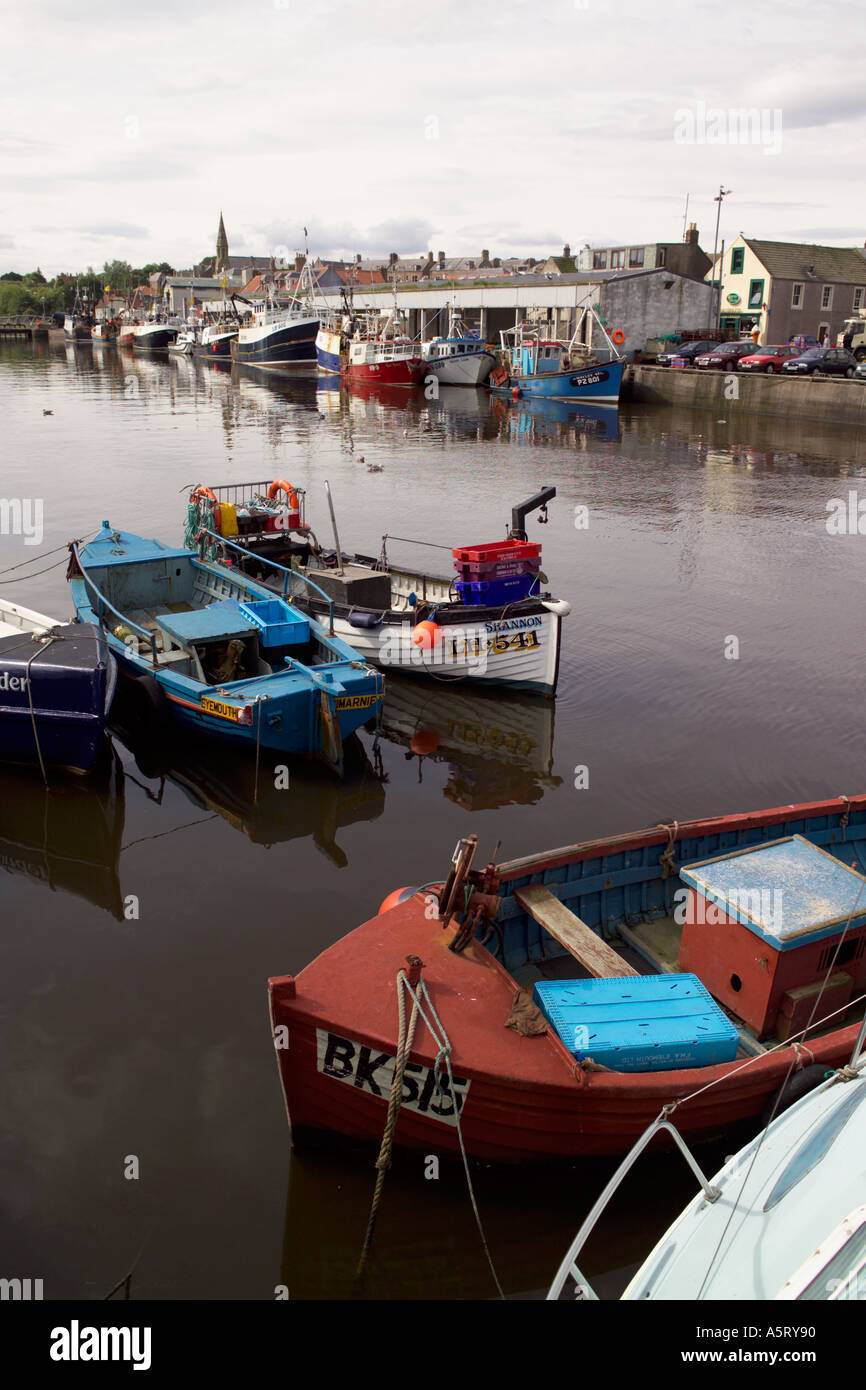 The harbour at Eyemouth Borders Scotland Stock Photo - Alamy