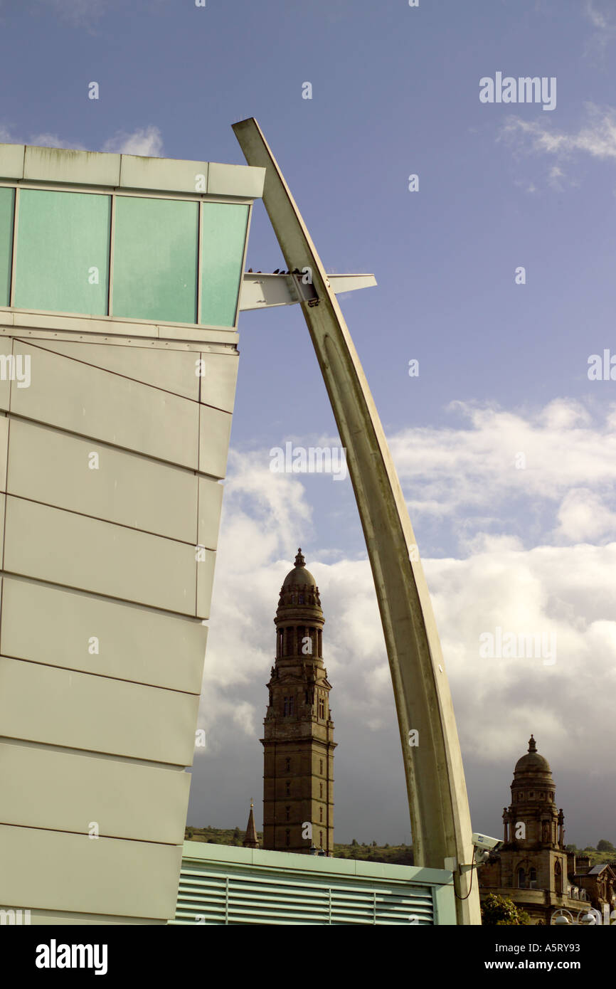 Greenock town hall from new riverside development Stock Photo - Alamy
