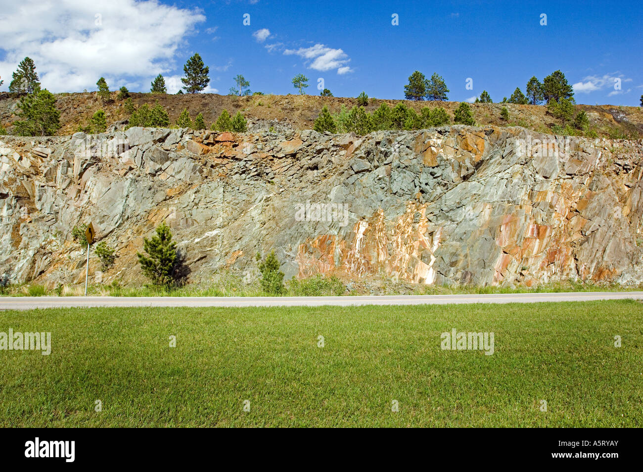 Precambrian metamorphic rock formation in Black Hills area of southwest ...