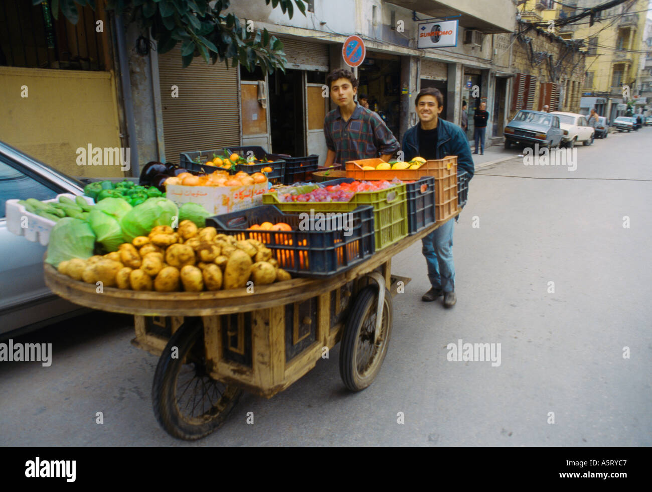 Beirut Lebanon Vegetable Seller Stock Photo - Alamy