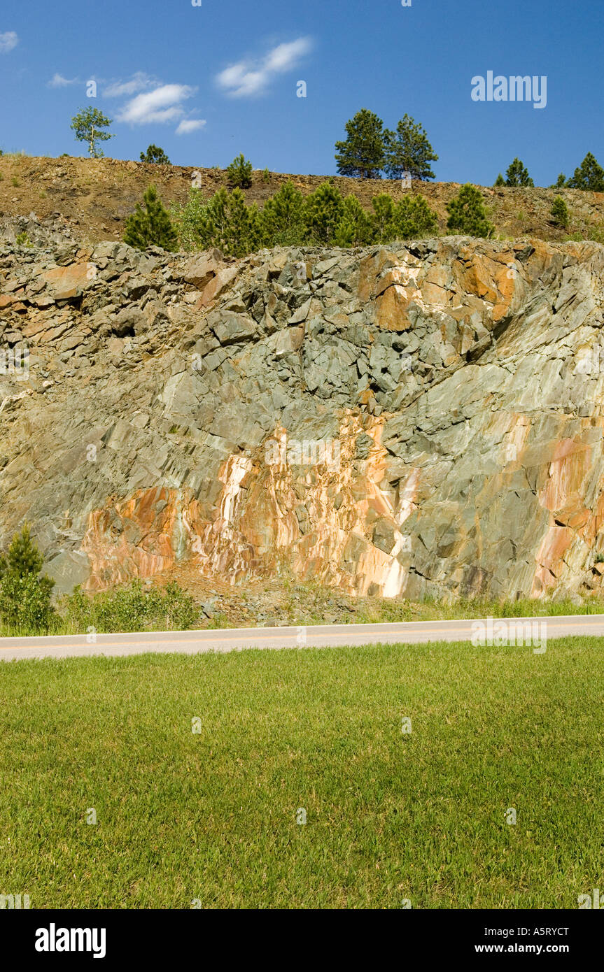 Precambrian metamorphic rock formation in Black Hills area of southwest ...
