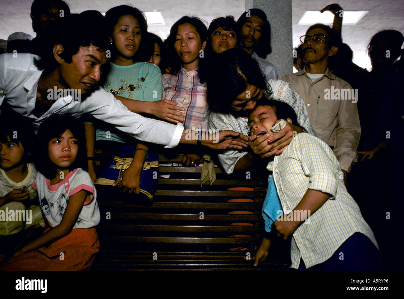 Behind Crowd Looking Up