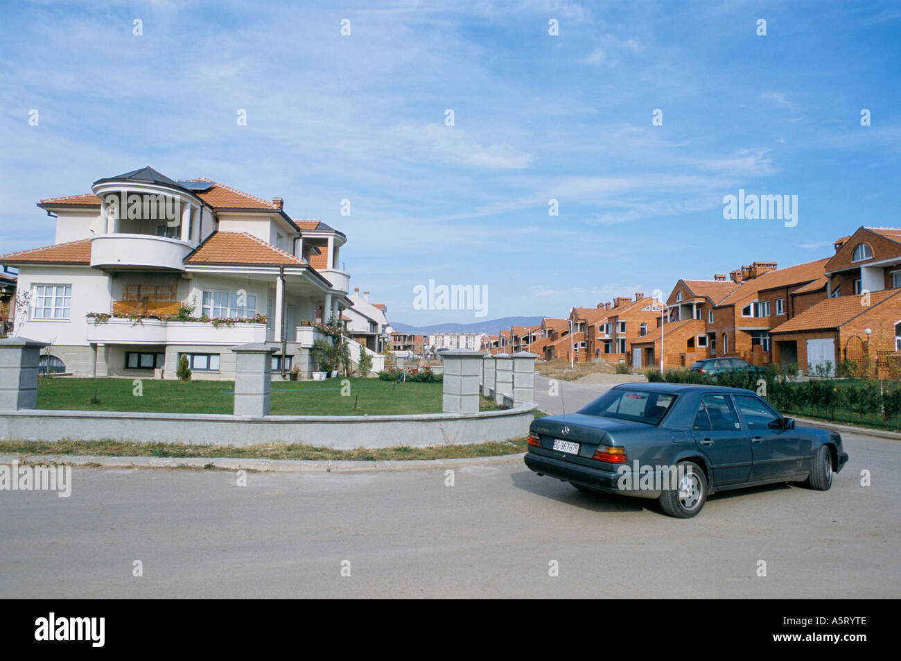 Mercedes car turning road hi-res stock photography and images - Alamy