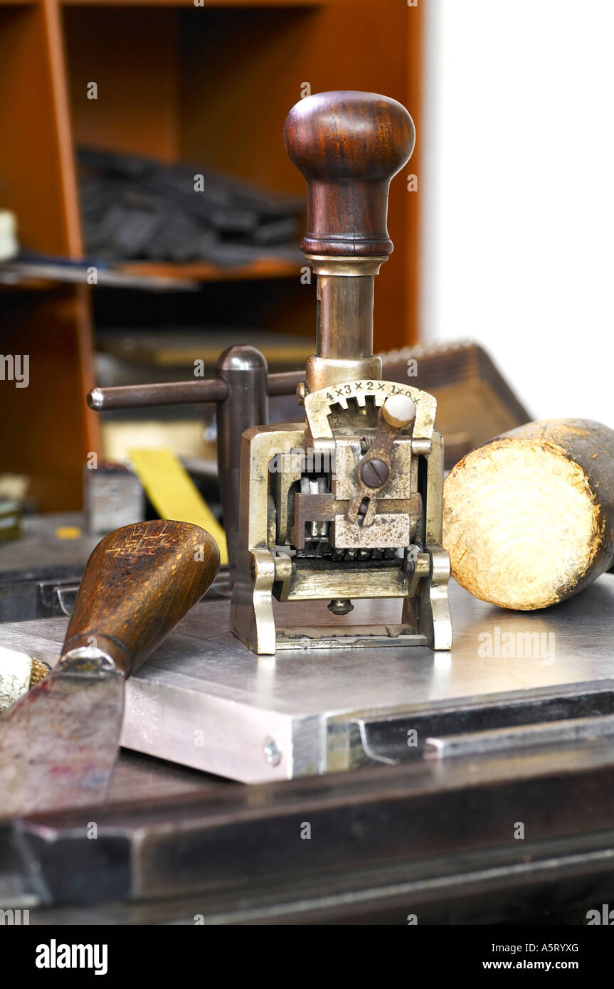 Typographer’s working bench Stock Photo - Alamy