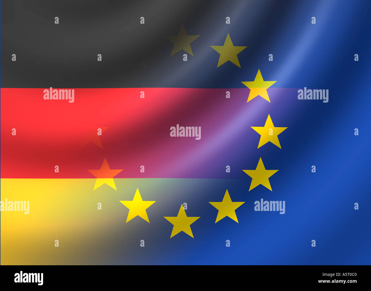 Flag of Germany and EU flag european union Stock Photo - Alamy
