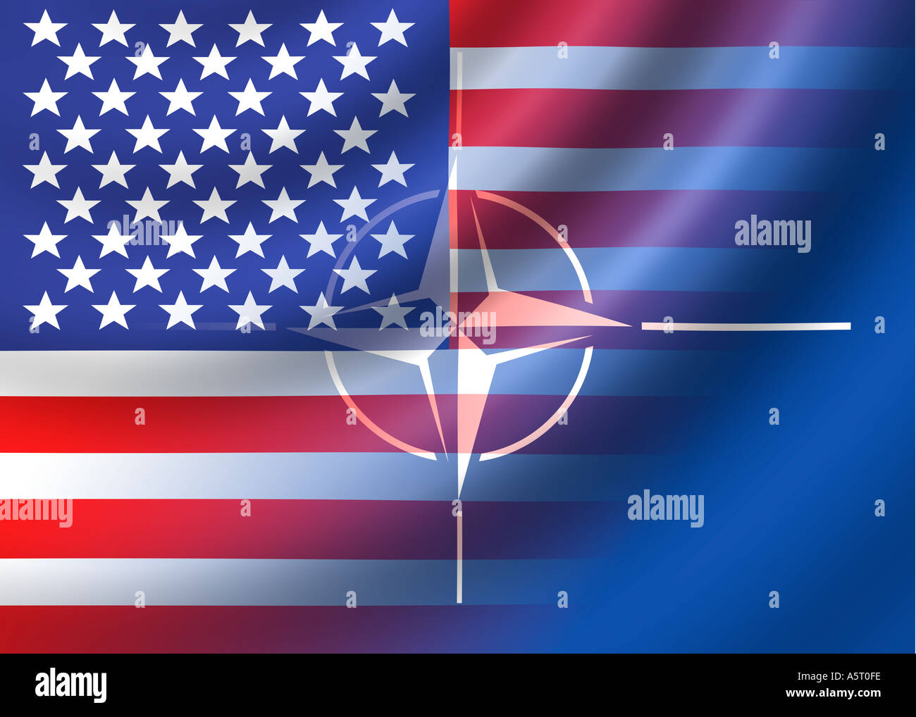 Flag of USA and NATO US Stock Photo - Alamy