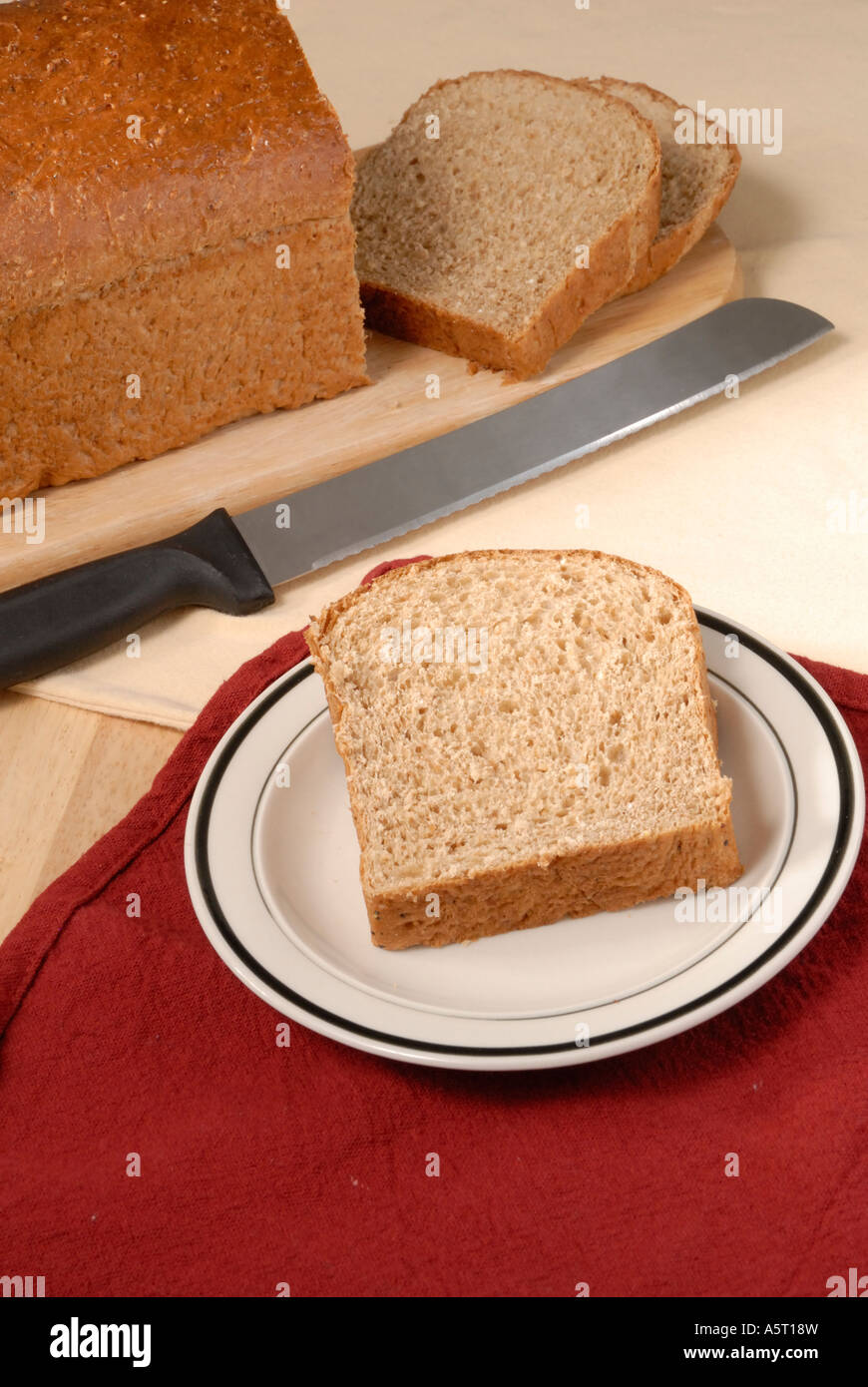 Fresh Baked Whole Wheat Bread Stock Photo - Alamy